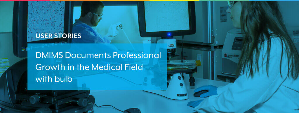 DMIMS Documents Professional Growth with bulb